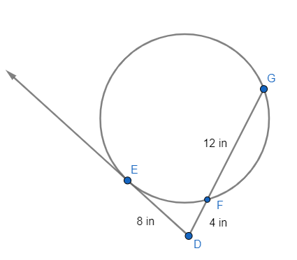 Determining If a Line is Tangent Given a Drawing with Lengths Practice ...