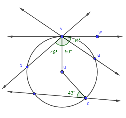 Determining If a Line is Tangent Given a Drawing with Angles Practice ...