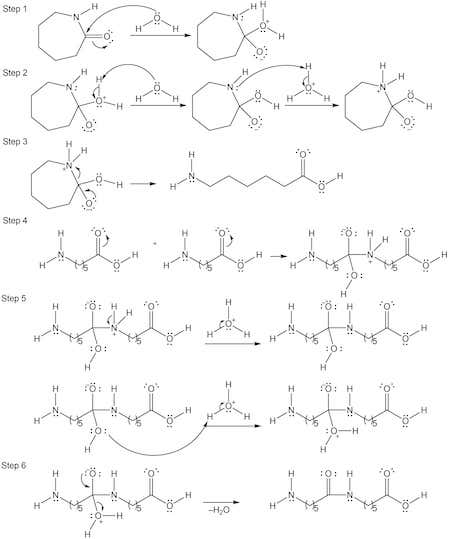 The step-growth polymer nylon 6 is prepared from caprolactam. The ...