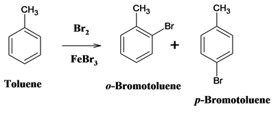 Draw the mechanism for the bromination of toluene. | Study.com