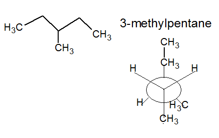 Use a Newman Projection to draw the most stable conformation of 3 ...
