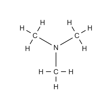 How many carbon atoms are in one molecule of N,N-dimethylmethanamine ...