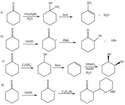 How would you synthesize the following compounds from cyclohexanone? (a ...