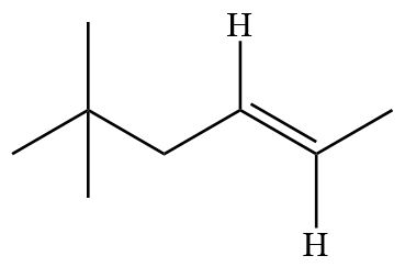 Draw the structure of trans-5,5-dimethyl-2-hexene. | Study.com