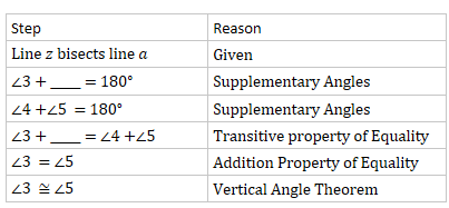 Solving Proofs Involving Angles of Two Intersecting Lines Practice ...