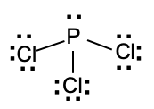Draw a Lewis structure of a PCI3 molecule. | Study.com