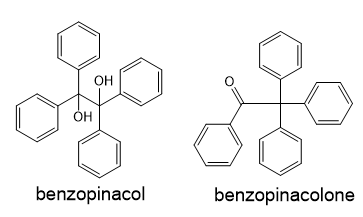Benzopinacol and benzopinacolone have nearly identical boiling points ...