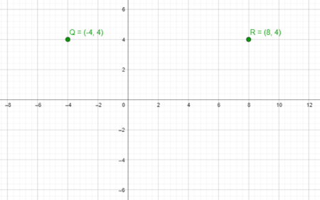 Finding Distances Between Points that Share a Common Coordinate Given ...