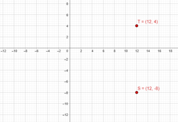 Finding Distances Between Points that Share a Common Coordinate Given ...