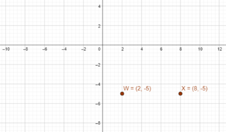 Finding Distances Between Points that Share a Common Coordinate Given ...