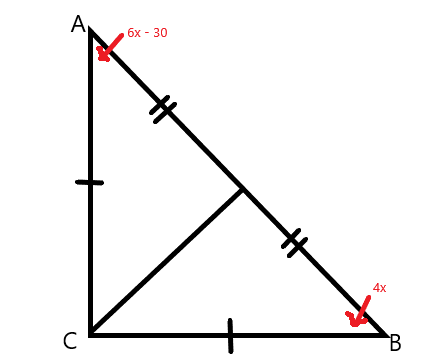 Using the Congruency of an Isosceles Triangle to Solve for Angles in ...