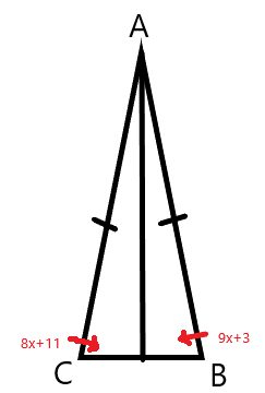 Using the Congruency of an Isosceles Triangle to Solve for Angles in ...