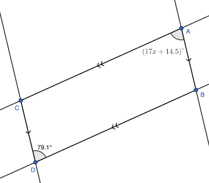 Solving Equations Involving Angles and 2 Pairs of Parallel Lines Practice | Geometry Practice ...