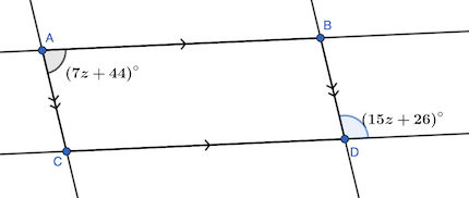 Solving Equations Involving Angles and 2 Pairs of Parallel Lines ...