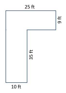 Solving a Word Problem on Finding the Area of a Piecewise Rectangular ...