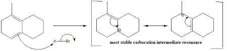 Draw both resonance structures of the most stable carbocation ...