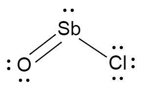 What is the molecular geometry of the molecule SbOCl? What bond angles ...