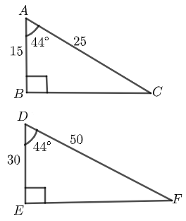 Finding Angle Measures & Side Ratios to Determine if Two Triangles are ...