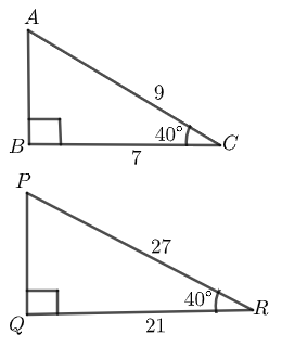 Finding Angle Measures & Side Ratios to Determine if Two Triangles are ...