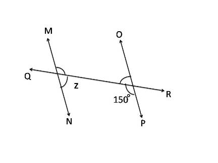 Finding the Measure of an Interior Angle Given Two Parallel Lines Cut ...