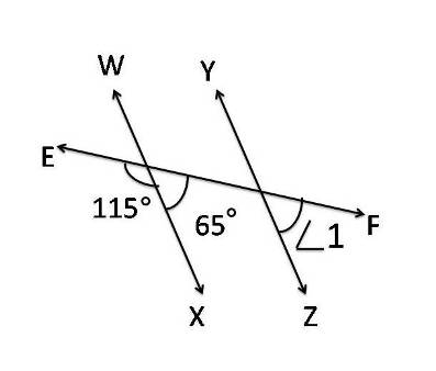Finding the Measure of a Corresponding Angle Given Two Parallel Lines ...