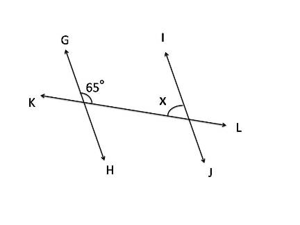 Finding the Measure of an Interior Angle Given Two Parallel Lines Cut ...