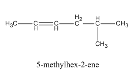 Draw the structure of 5-methyl hex-2-ene. | Study.com
