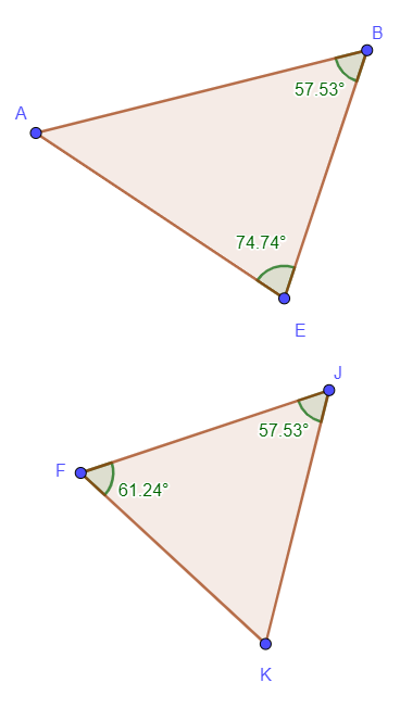 Finding Angle Measures & Side Ratios to Determine if Two Triangles are ...