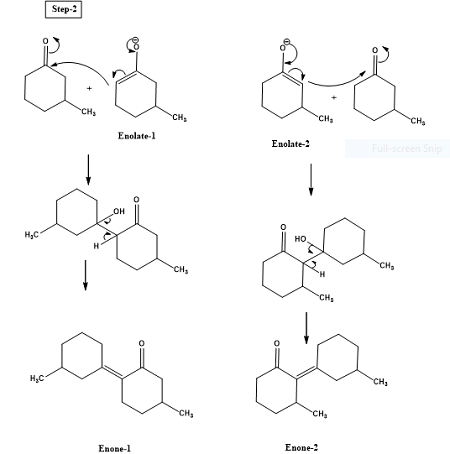Aldol condensation of 3-methylcyclohexanone leads to a mixture of two ...
