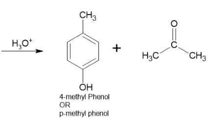 Write down the synthetic scheme for the formation of 4-methylphenol ...
