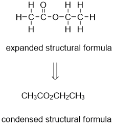 For Ethyl acetate write the condensed structural formula and is soluble ...