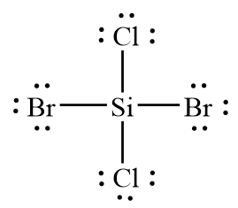 Draw the Lewis structure for SiCl2Br2. | Study.com