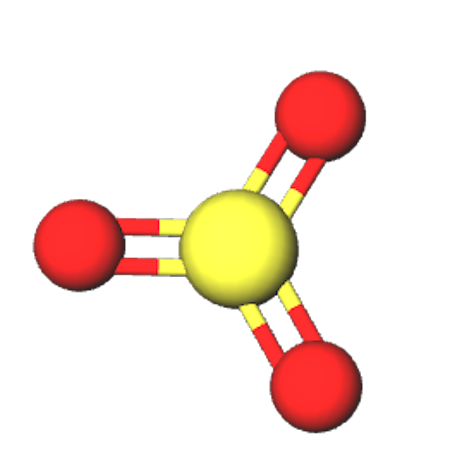 What would a VSEPR model of SO_3 look like? | Study.com