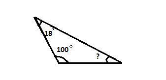 Finding an Angle Measure of a Triangle Given Two Angles Practice ...