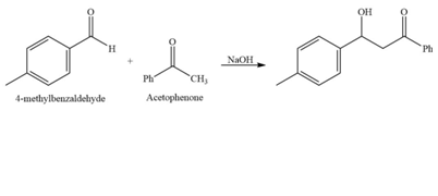 Draw the aldol reaction mechanism between 4-methylbenzaldehyde and ...