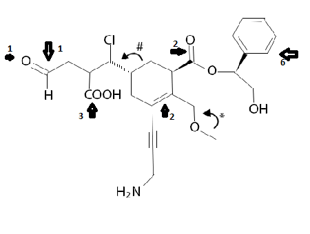 How many sp2 hybridized atoms are present in the structure? | Study.com