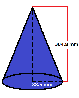 Solving a Word Problem Involving the Volume of a Cone Practice ...
