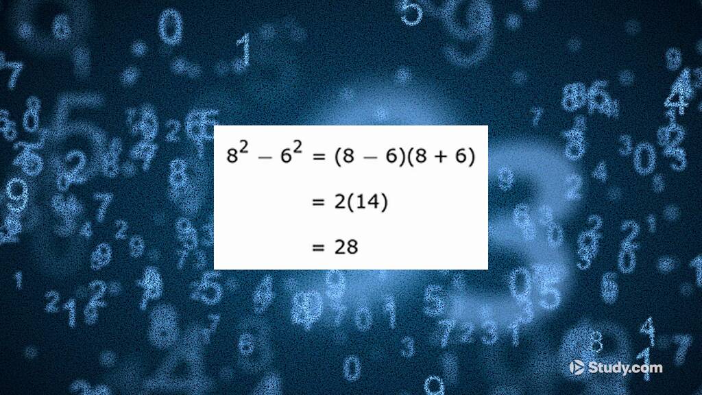Difference of Two Squares | Definition & Factoring - Lesson | Study.com