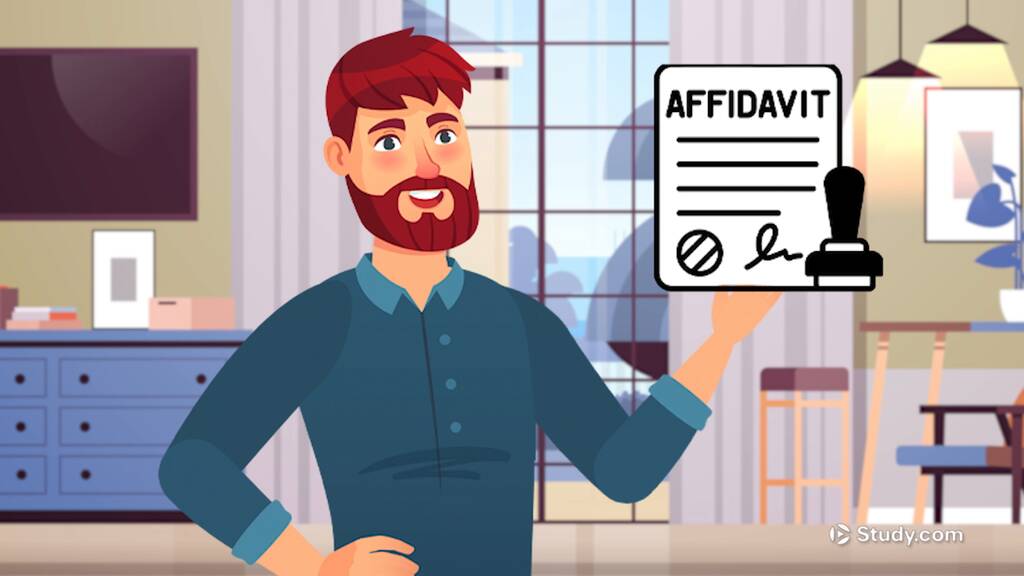 Affidavit: Definition, Examples & Types - Lesson | Study.com