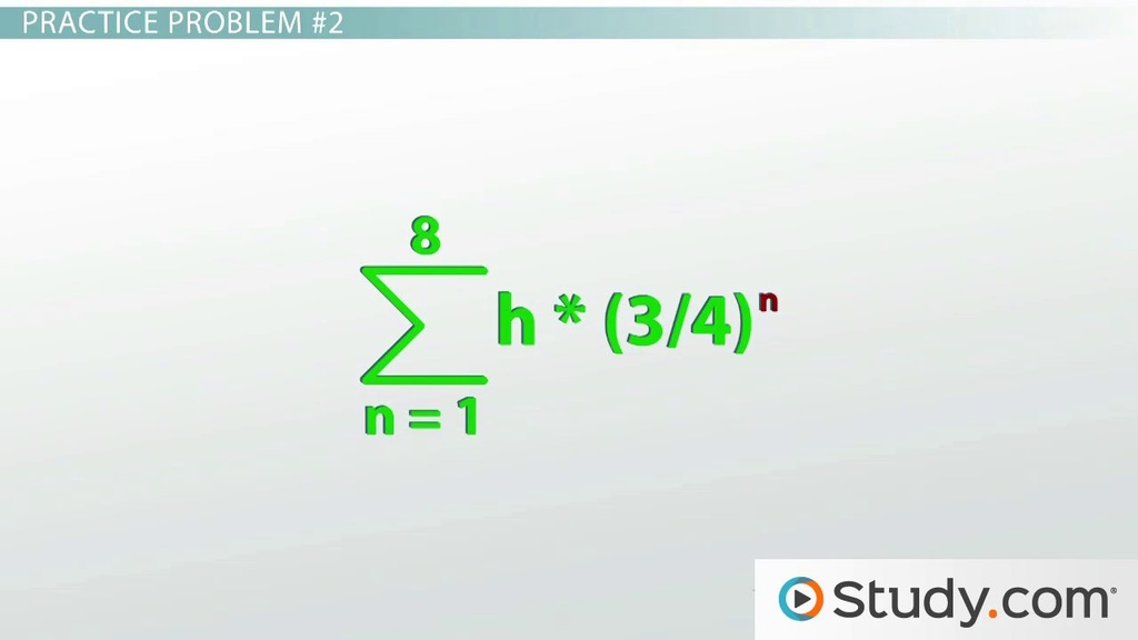 Arithmetic And Geometric Series Practice Problems Video Lesson