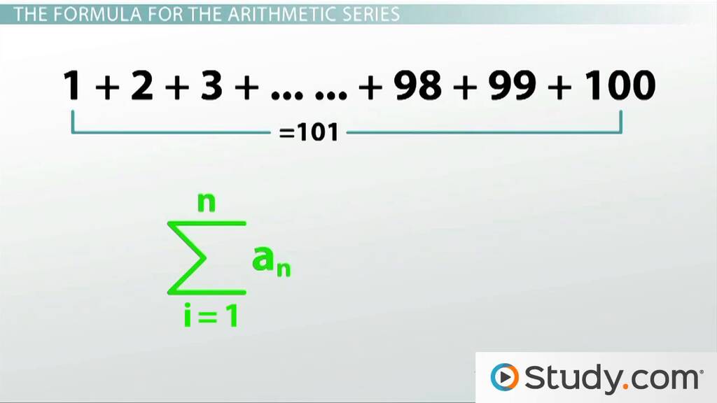 How To Calculate An Arithmetic Series Lesson Study