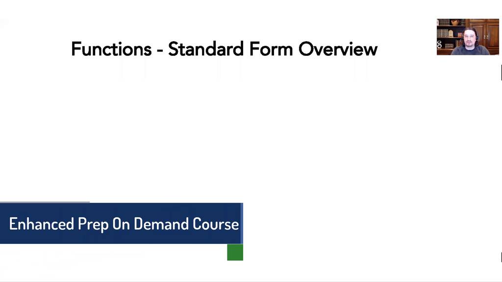 Functions - Standard Form: Study.com SAT& Math Exam Prep - Lesson ...