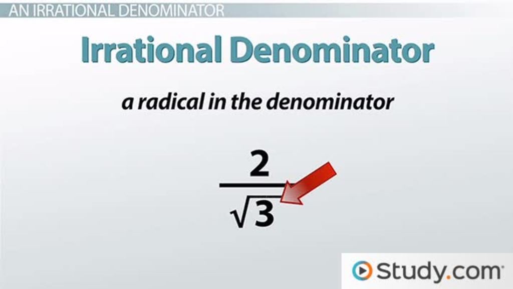 How To Rationalize The Denominator With A Radical Expression Video How To Rationalize The Denominator With A Radical Expression Video