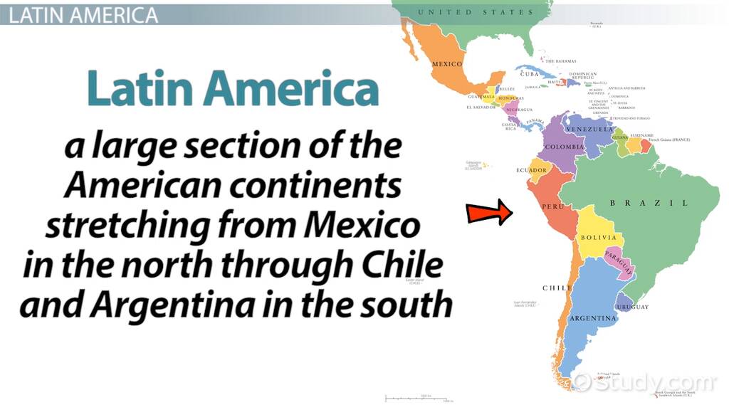 Map Of Central America With Landforms Latin America | Location,