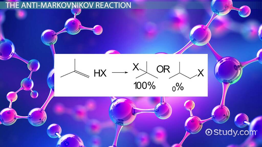 Anti-Markovnikov | Addition, Reactions & Examples - Video | Study.com