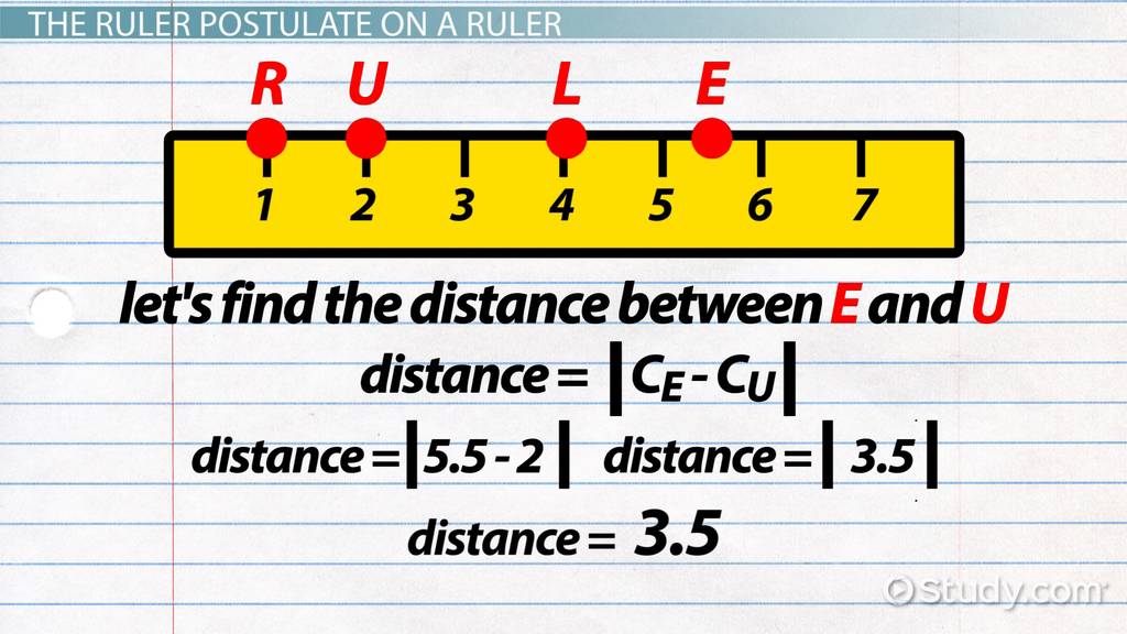 Ruler Postulate Definition Formula Examples Video Lesson Ruler Postulate Definition Formula Examples Video Lesson