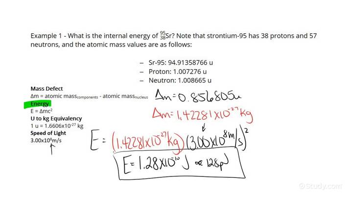 How to Find the Total Internal Energy of a Nuclear System | Physics ...
