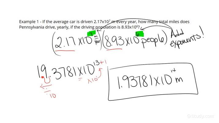 Multiplying Quantities in Scientific Notation | Physics | Study.com