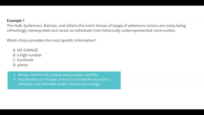 Vocabulary & Words in Context | Study.com ACT& English Test Prep ...