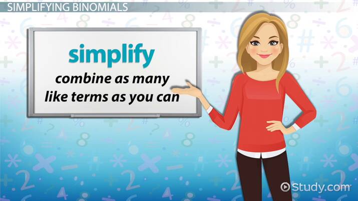 How to Simplify a Binomial - Lesson | Study.com